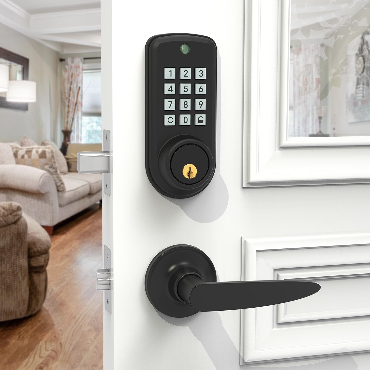Keypad Smart Door Lock with Handle: Kucacci Keyless Entry Door Lock ...