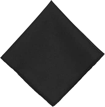 tiemart Black Matte Finish Pocket Square, 12 x 12 inches at Amazon Men ...