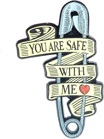Amazon.com: You are Safe with Me Pin | Safe Space Pin | LGBTQ Ally Pin ...
