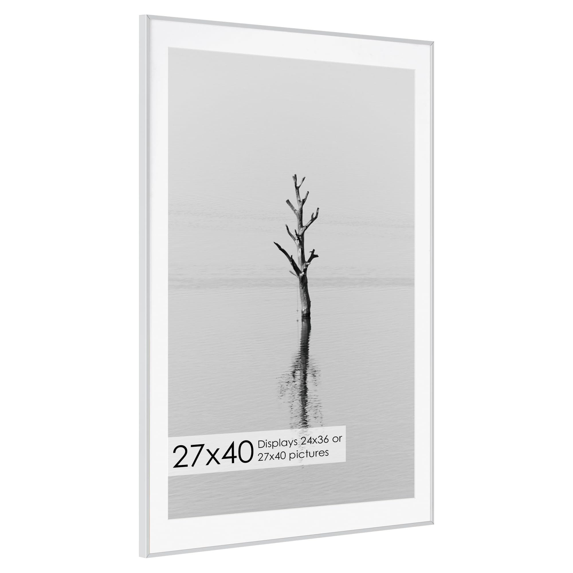 Amazon.com - 27x40 Metal Picture Frame with 24x36 Mat, Brushed Aluminum ...