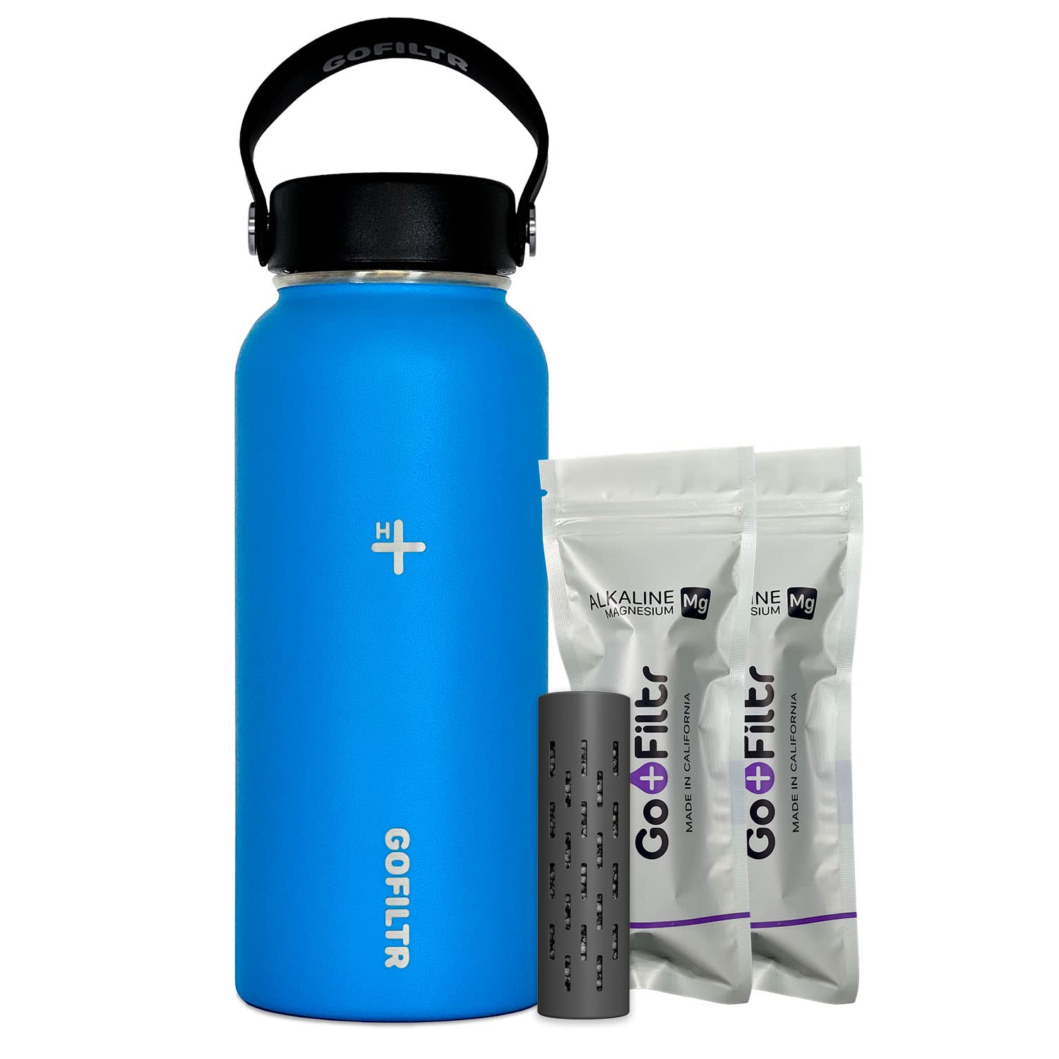 Buy GOFILTR 32 oz Alkaline Magnesium Water Bottle Kit | 2 Magnesium ...