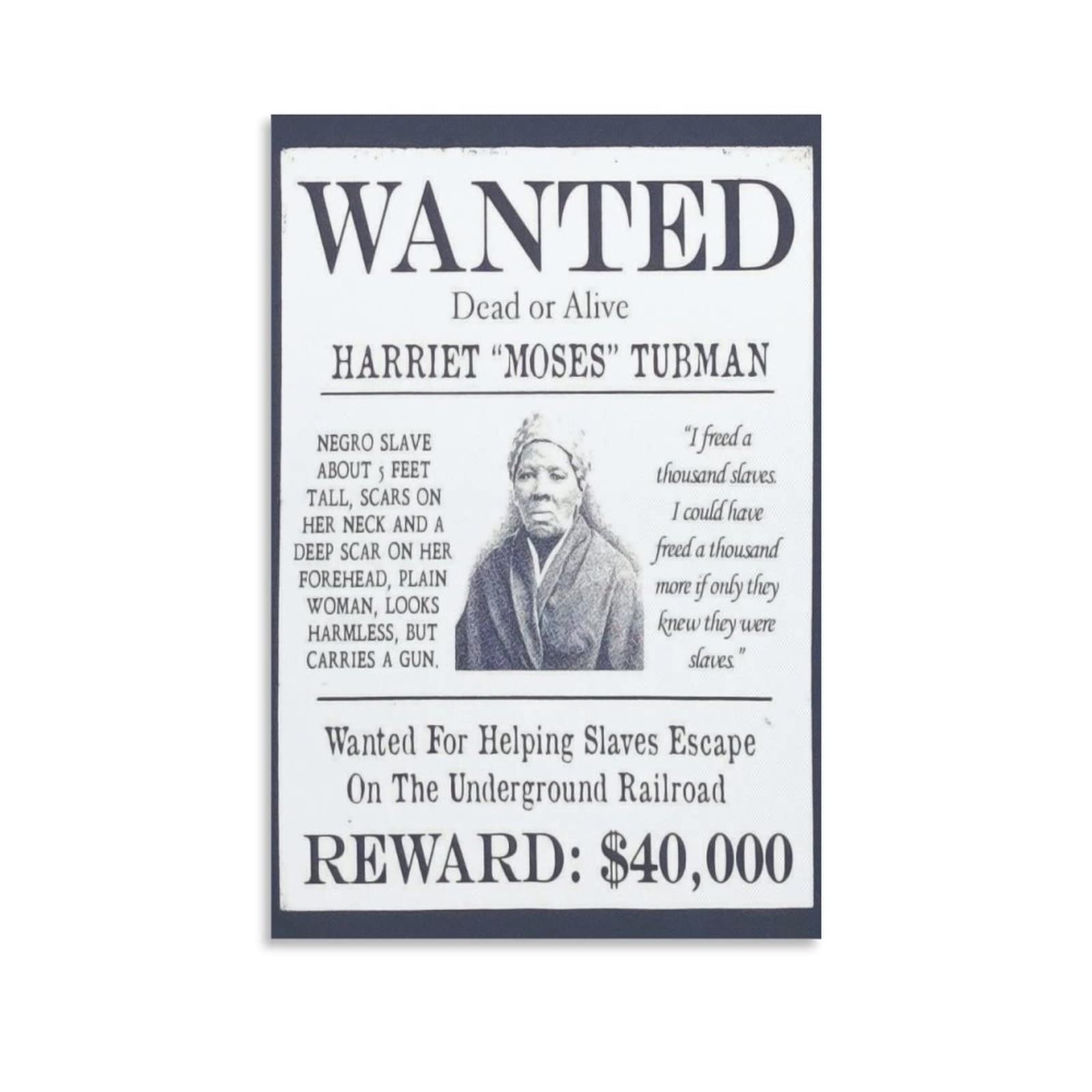 Harriet Tubman Reward Poster