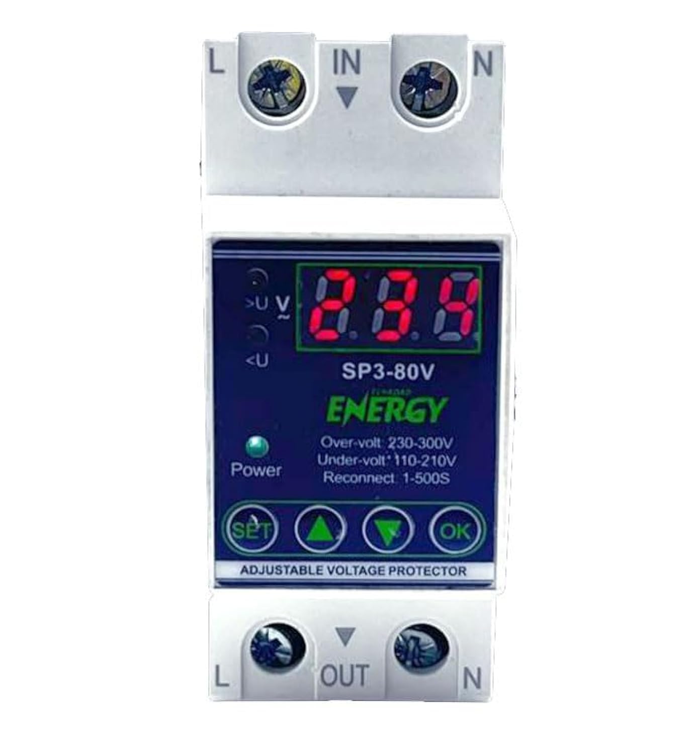 Home Surge and Low Voltage Protection Device - 63A 220V-230V - SP3- 80V ...