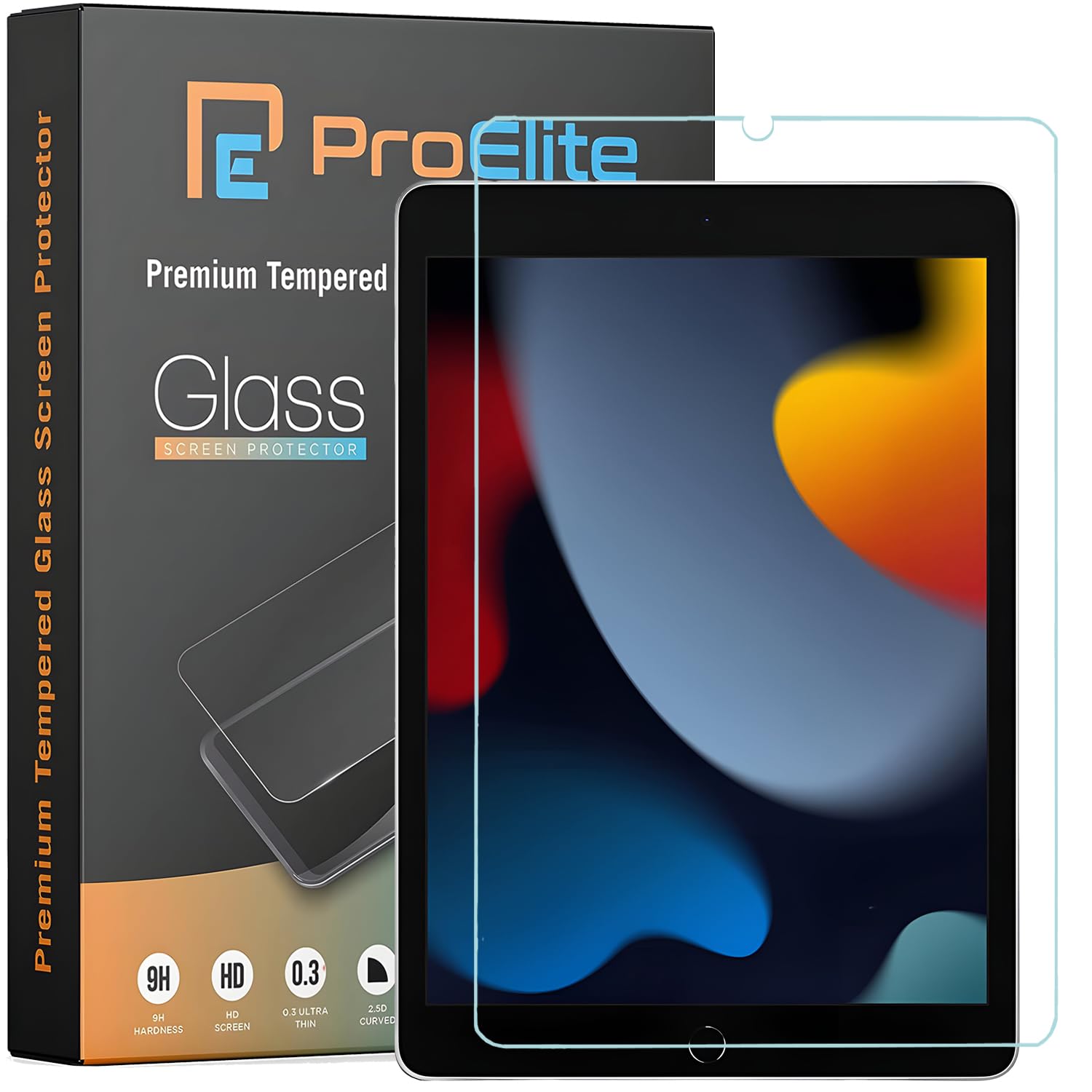 ProElite Screen Protector for Apple iPad 10.2 inch, Premium Tempered ...