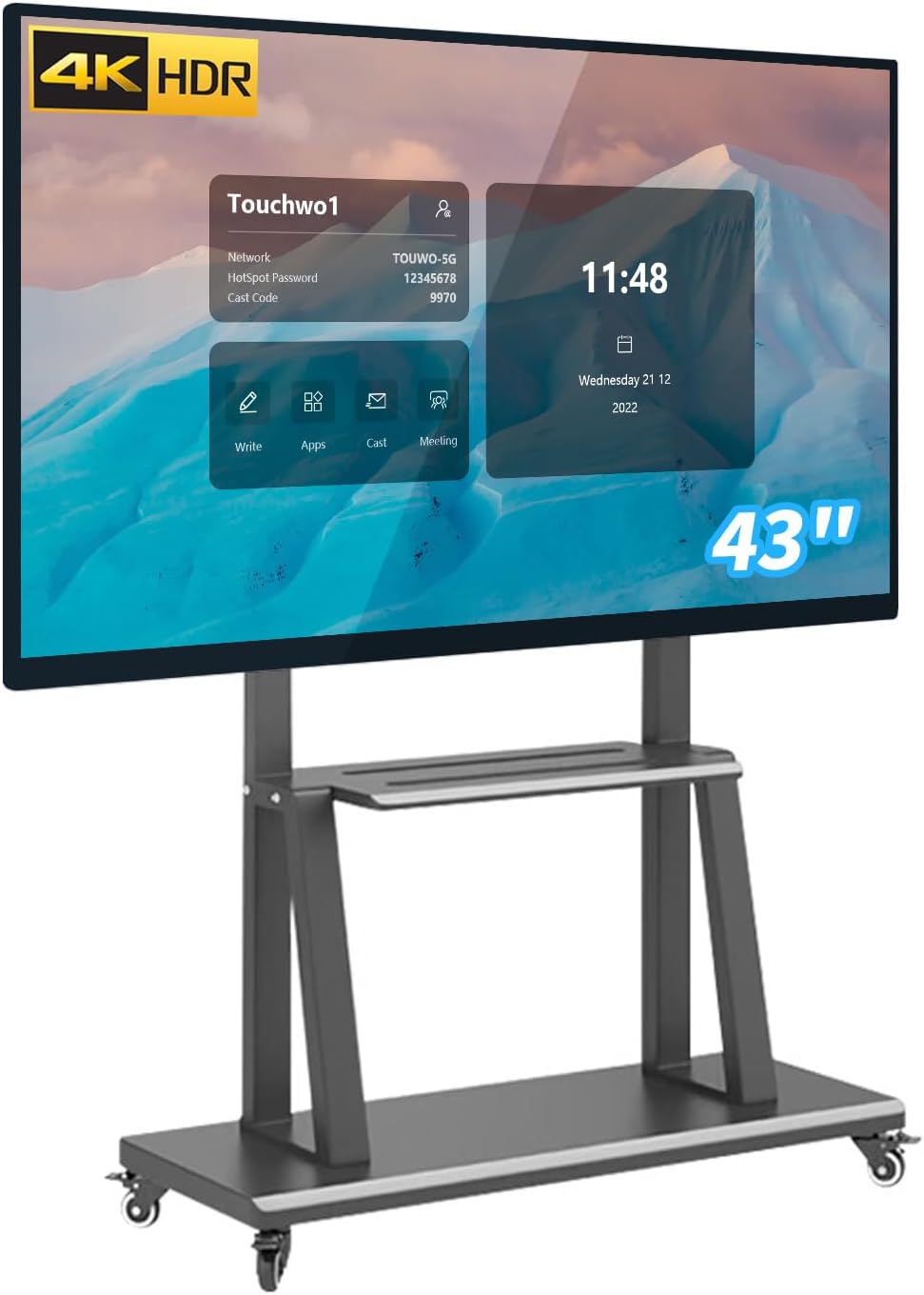 Amazon.com: TouchWo 43 inch Touchscreen Monitor Smart Board, 4K ...