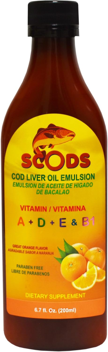 Amazon.com: Emulsion de Scods Naranja Cod Liver Oil Emulsion Orange ...