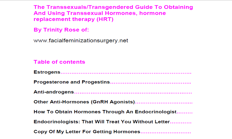 The Transsexuals-Transgendered Guide To Obtaining And Using Transsexual ...