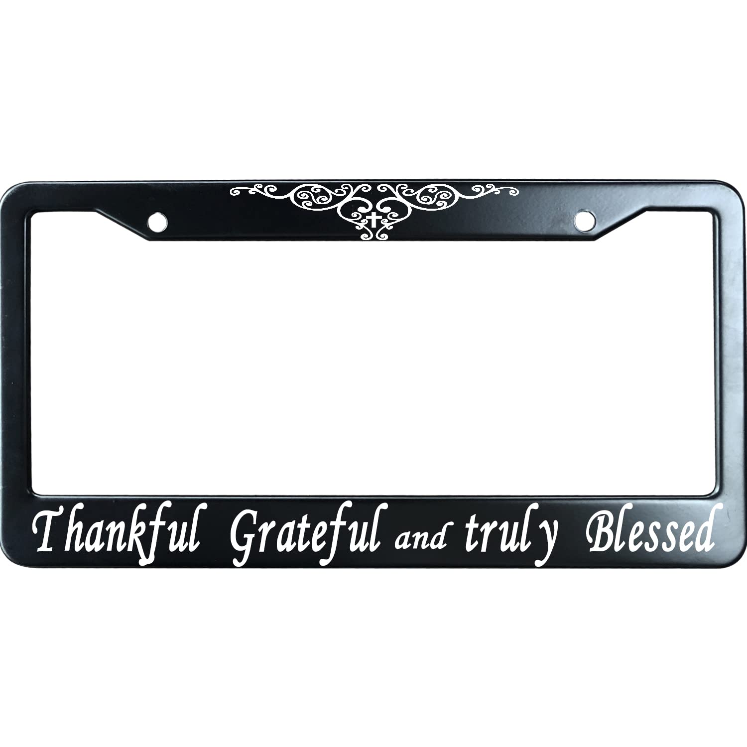 Amazon.com: URCustomPro Thankful Grateful and Truly Blessed Matte Black ...