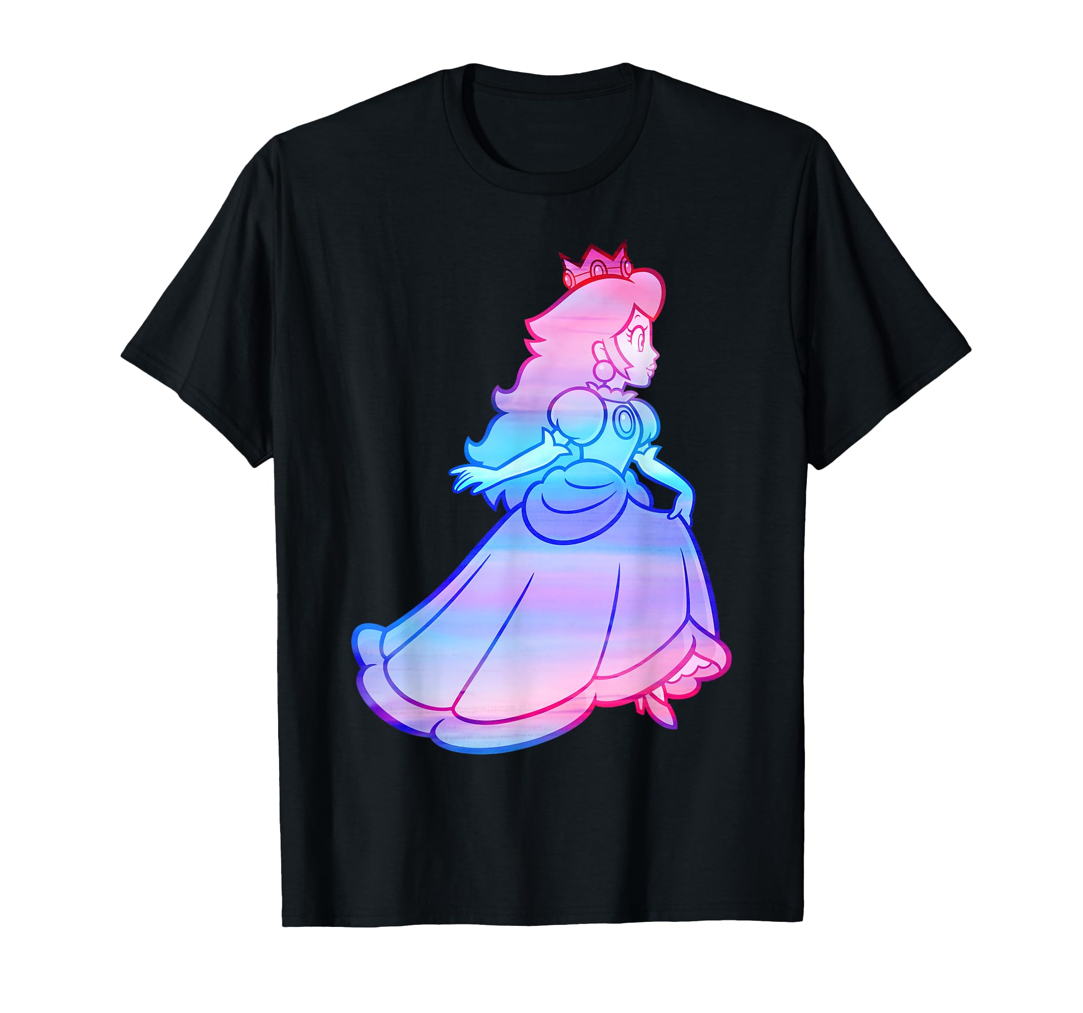 Amazon.com: Nintendo Super Mario Peach Gradient Run Graphic T-Shirt ...
