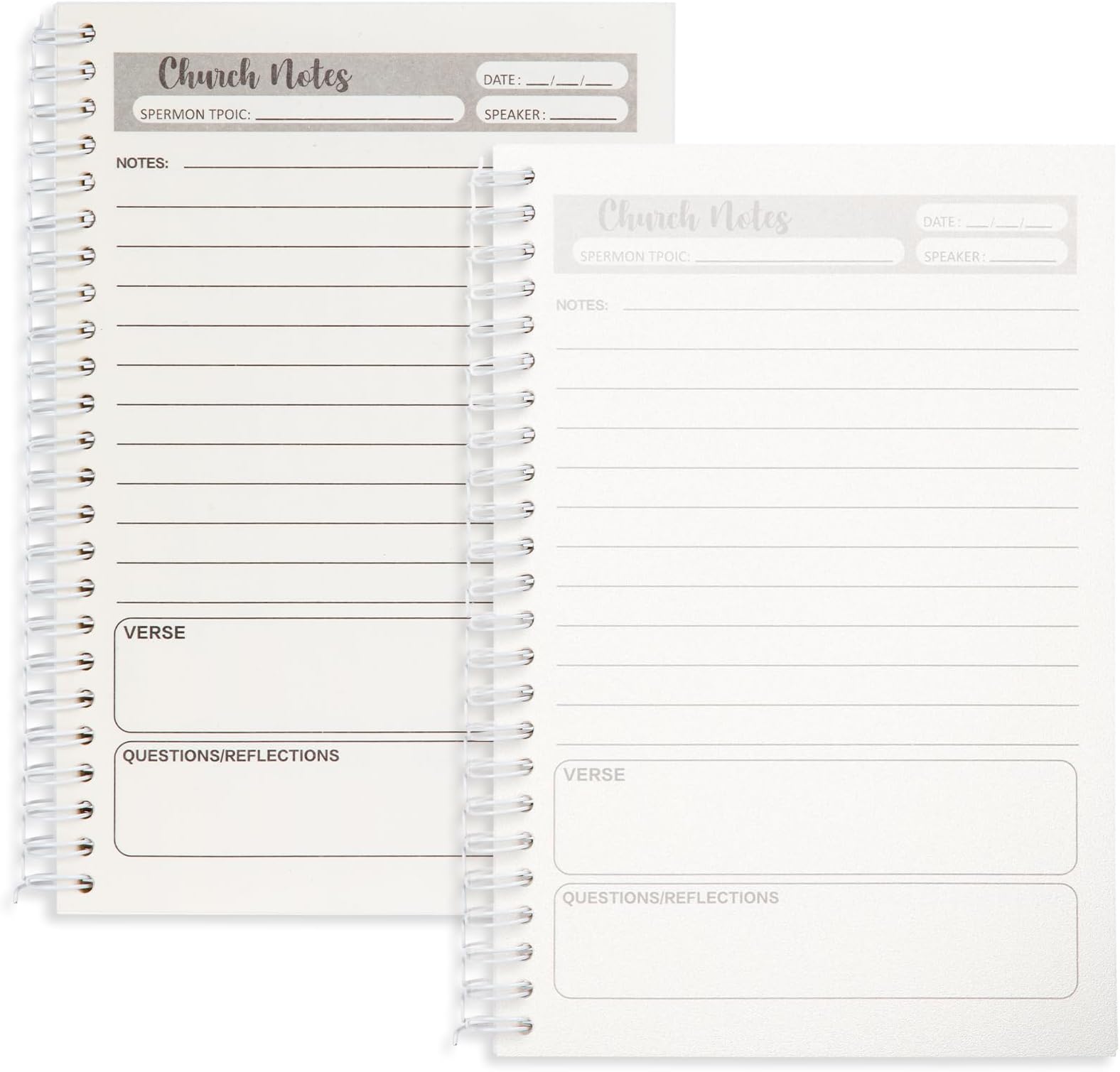 Amazon.com : Moorovgi 2 Packs Church Notes Notebook,Sermon Notes ...