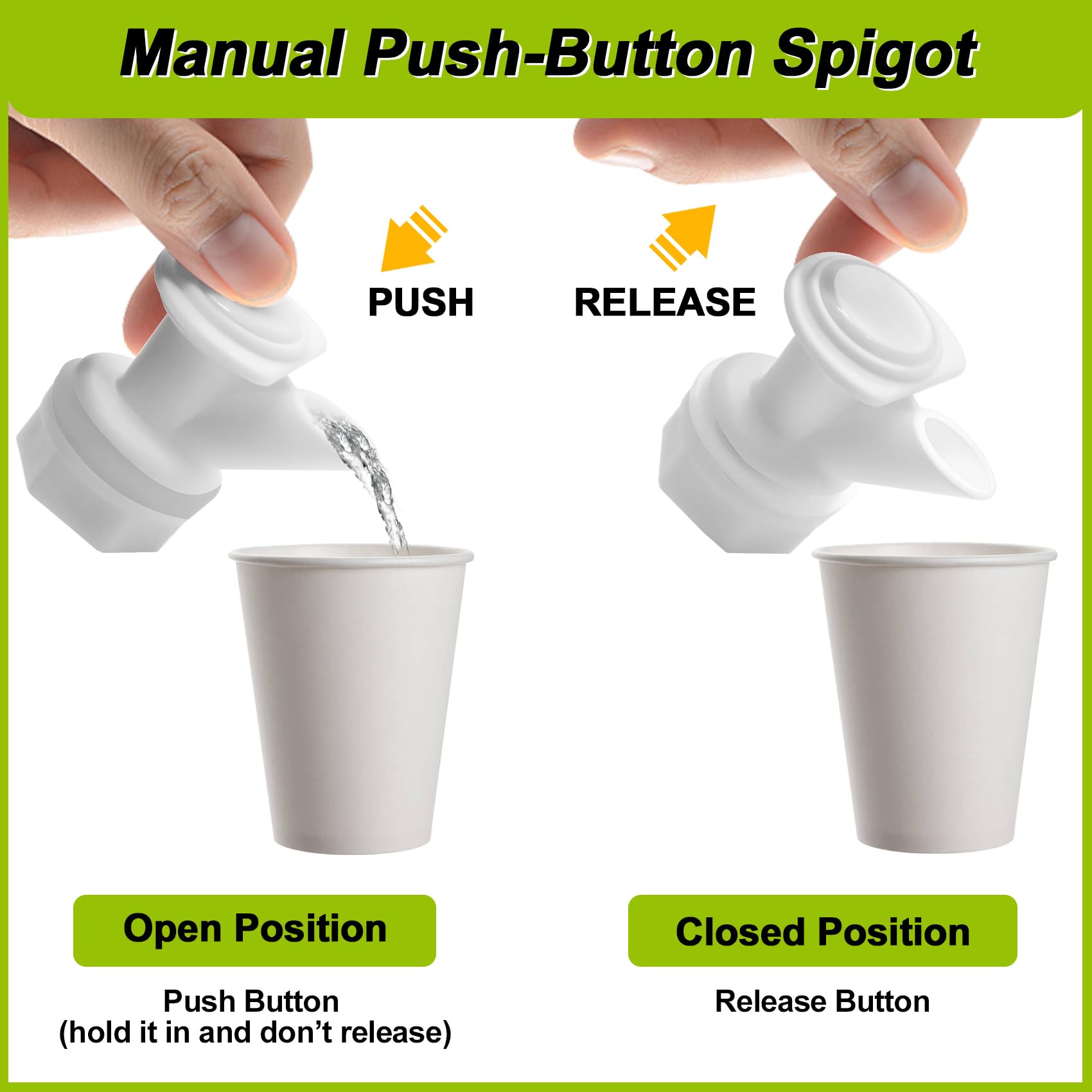 Snapklik.com : LERGNA 5-Pack Push Button Spigot Kit Replacement Compatible