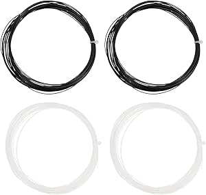 Amazon.com : PATIKIL 10M x 0.75mm Badminton Racket String, 4 Pack High ...