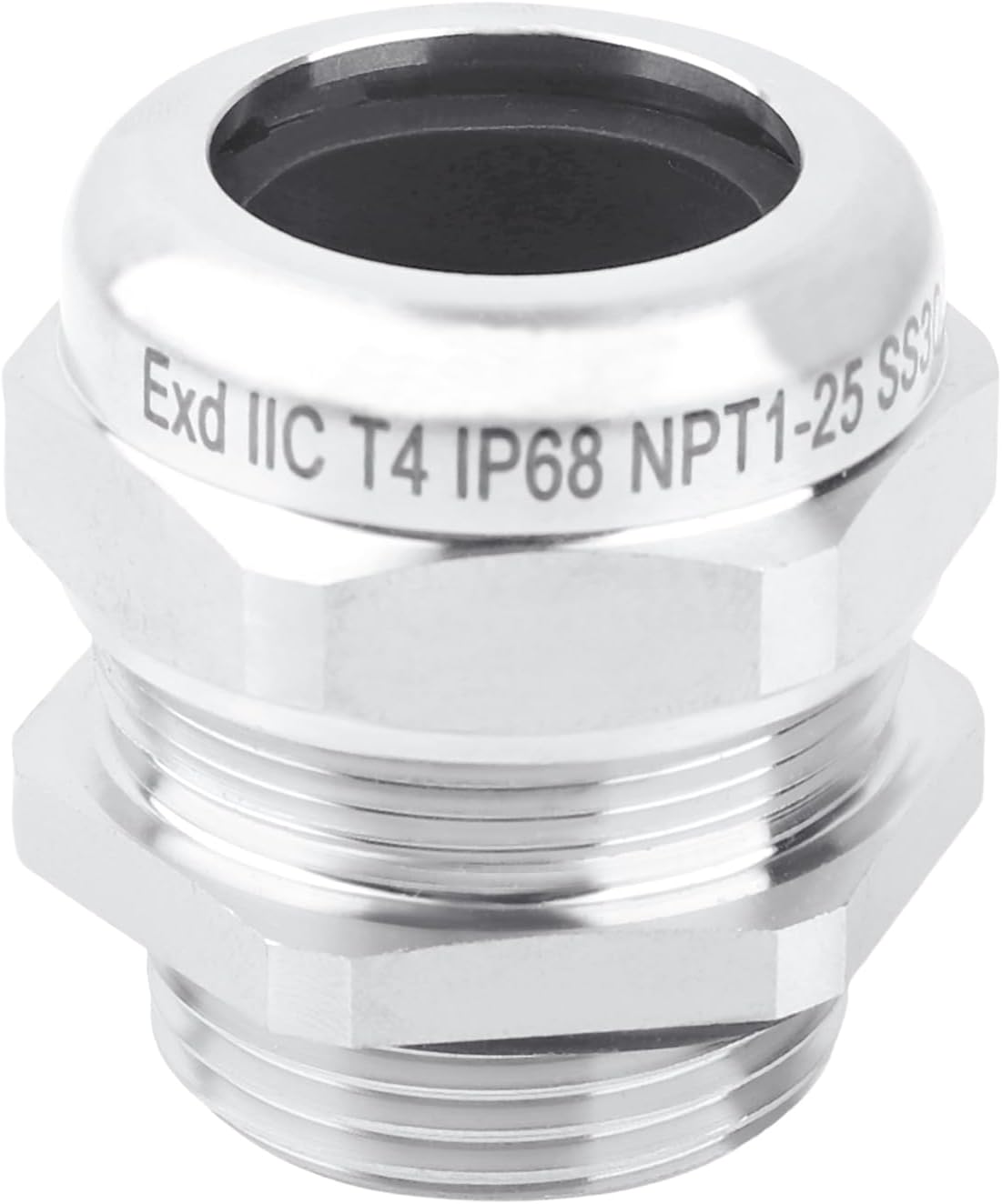 1" NPT Stainless Steel Waterproof Cable Gland, IP68 Waterproof ...