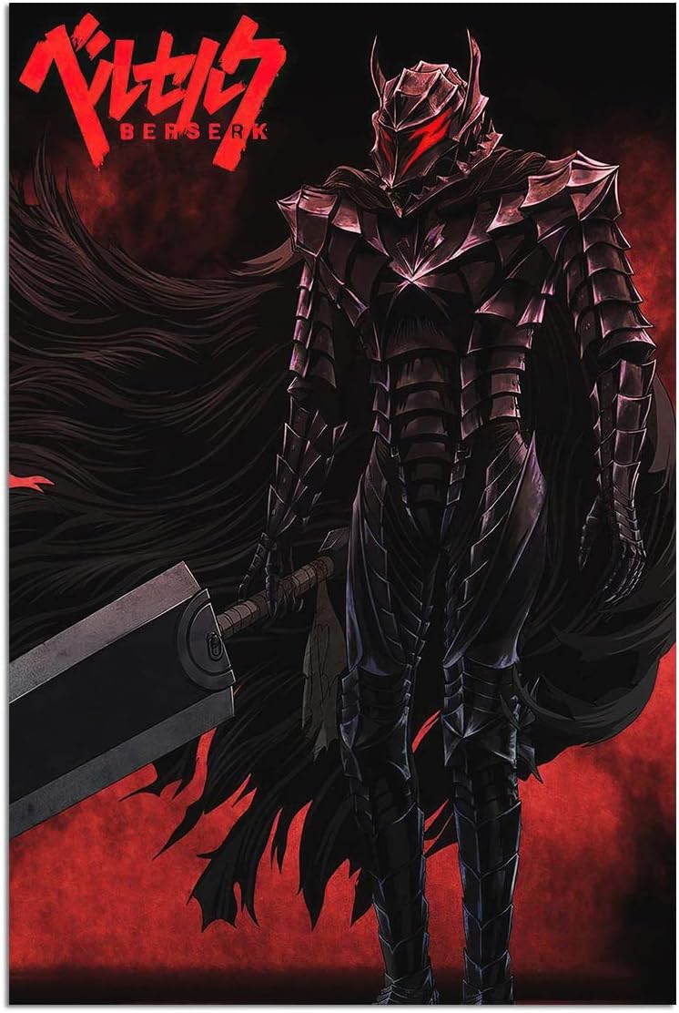 Amazon.com: Berserk,Berserk Poster,Berserk Figure,Canvas Wall Art For ...