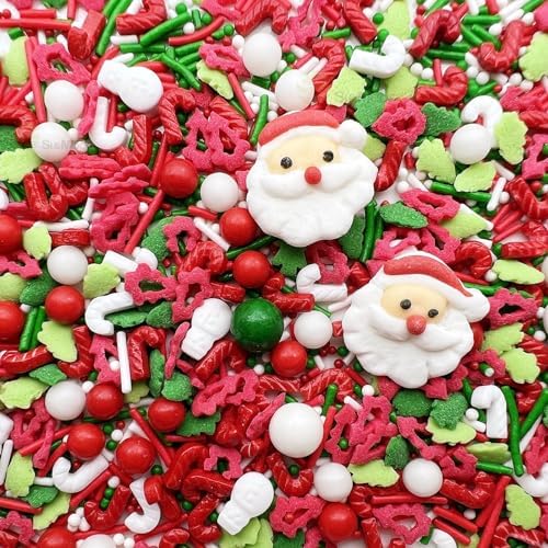 Amazon.com: SE Si&Moos Edible Santa Icing Decorations Red Green and ...