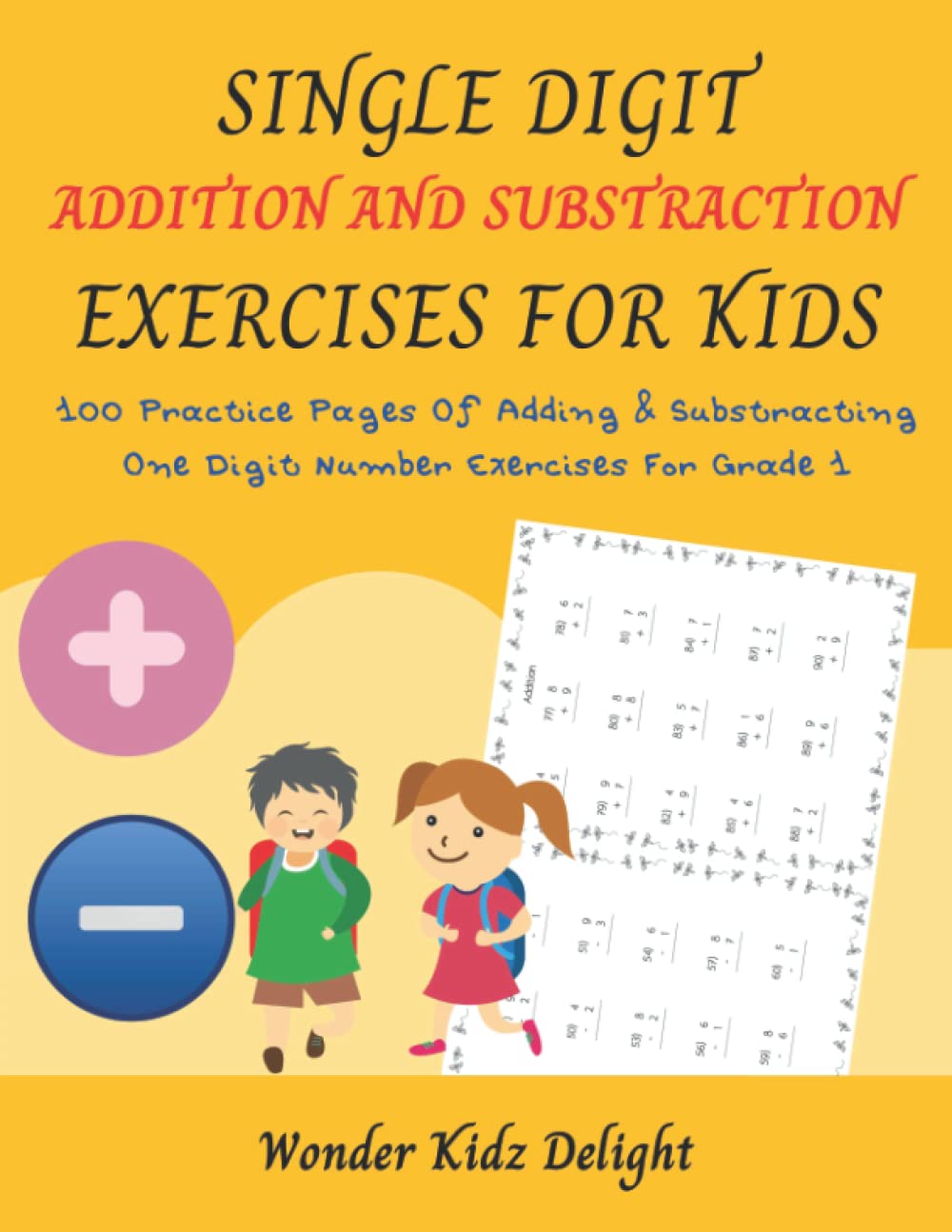 Single Digit Addition And Substraction Exercises For Kids 100 Practice ...