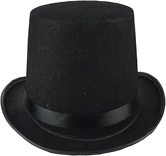 Amazon.com: Lawnrden Wool Top Hat for Men,Satin Lined Topper Hat Black ...