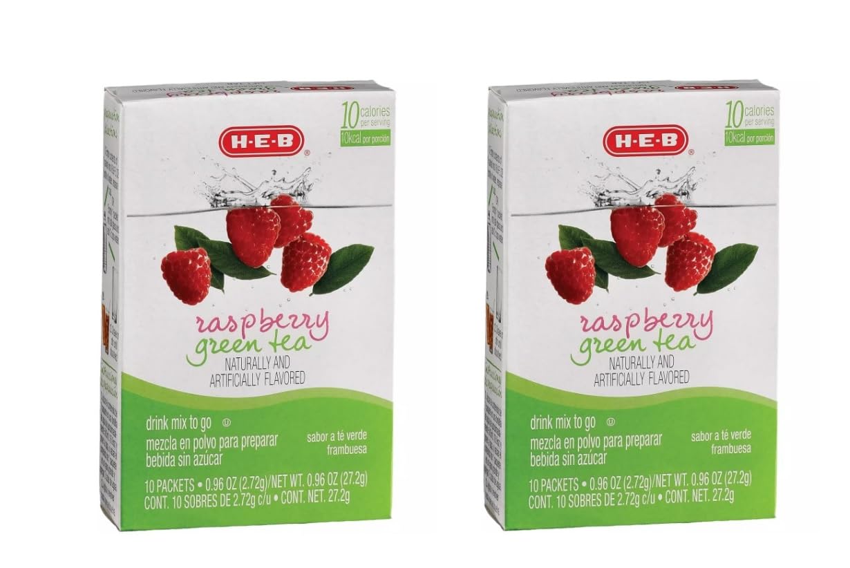 Amazon.com: HEB Drink Mix To Go Powder Packets - 2 boxes (Raspberry ...