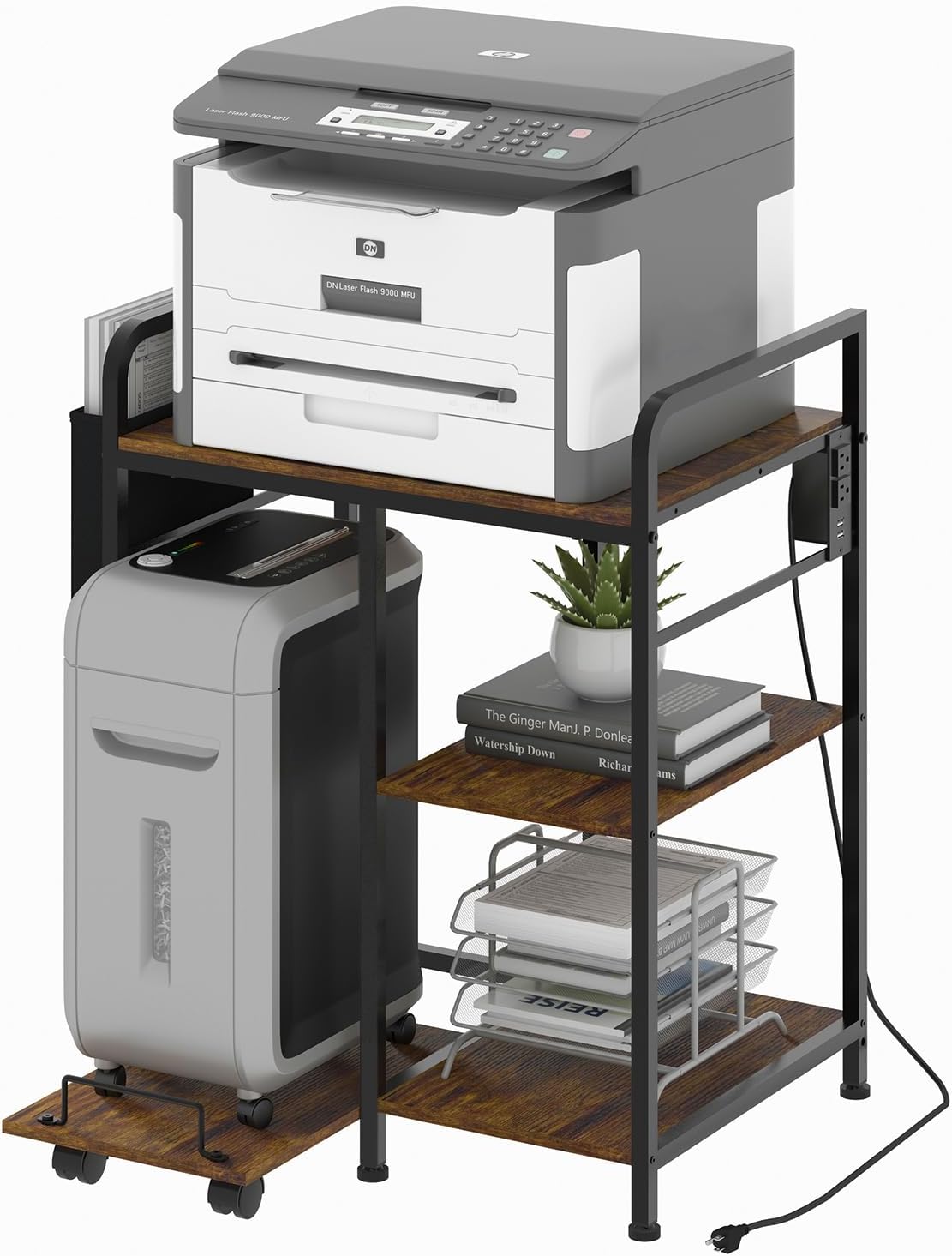 Amazon.com: Home Printer Stand with Charging Station, 24x18 Inches ...