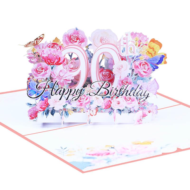 Buy Happy 90th Birthday Card, 90th Birthday Cards for Women, 90th ...