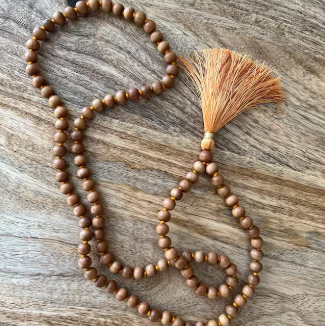 Cuonna Gems Gallery Chandan Ki Lakdi Ki Mala | White Sandalwood Japa ...