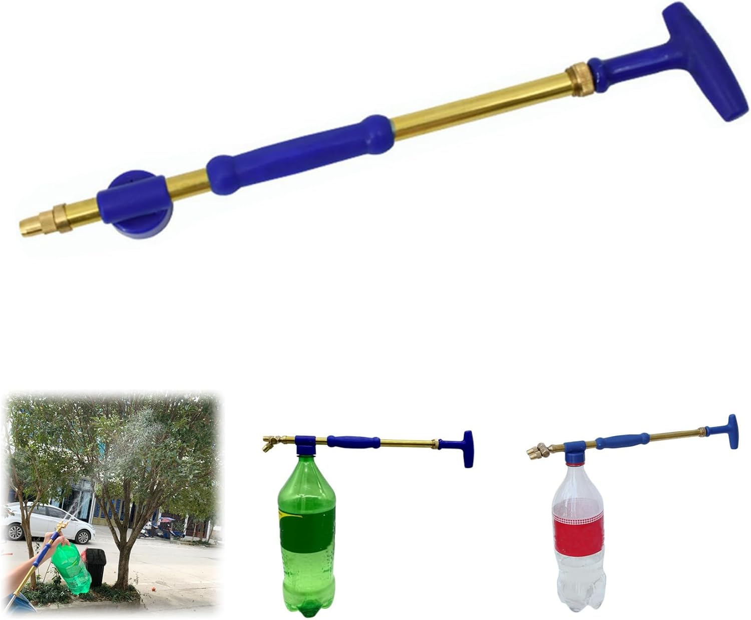 Amazon.com: Garden Manual Sprayer,Double Head Handheld Push Pull Copper ...