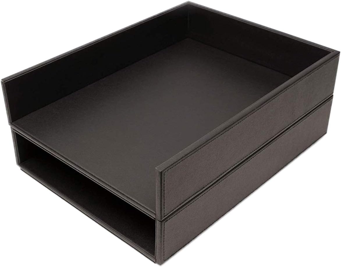 Buy Armory by Castle - Leatherette Two Stackable Paper Trays Desk ...