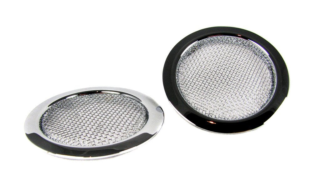 Amazon.com: 2pc. Chrome Screened Sound Hole Inserts for Resonator ...