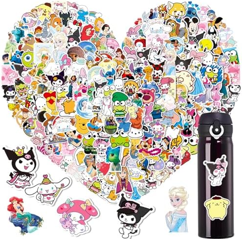 Amazon.com: 200Pcs Sanrio & Disney Sticker for Kids,Cute Cartoon ...