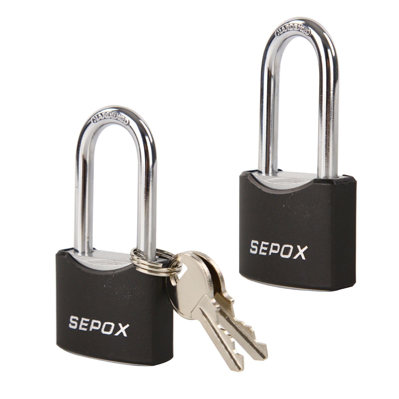SEPOX® Twins 1-9/16" All-Weather Outdoor Padlocks Keyed Alike, Long ...