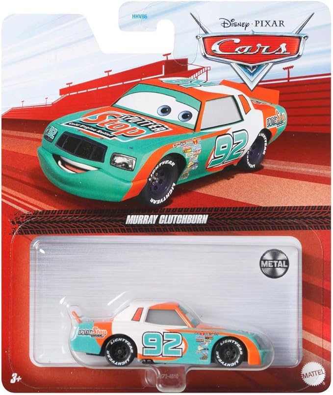 Amazon.com: Disney Cars Metal Sputter Stop 92 Murray Clutchburn Die Cast : Toys & Games