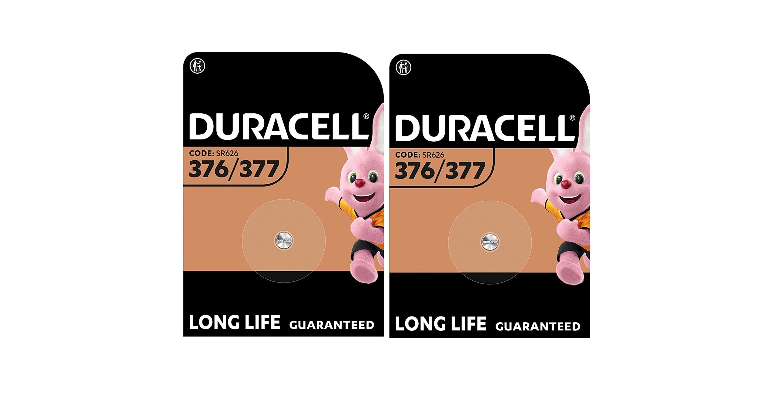 2 x Duracell 376/377 SR626 SR626SW avec oxyde d'argent (2 ampoules de 1 ...