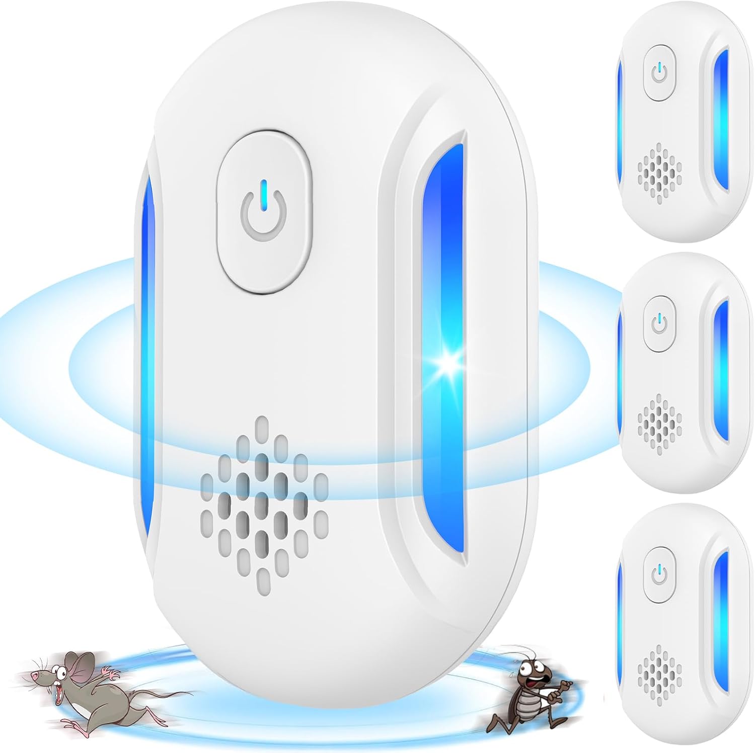 Ultrasonic Pest Repeller, 4PCS Powerful Mouse Repeller Plug in Pest ...
