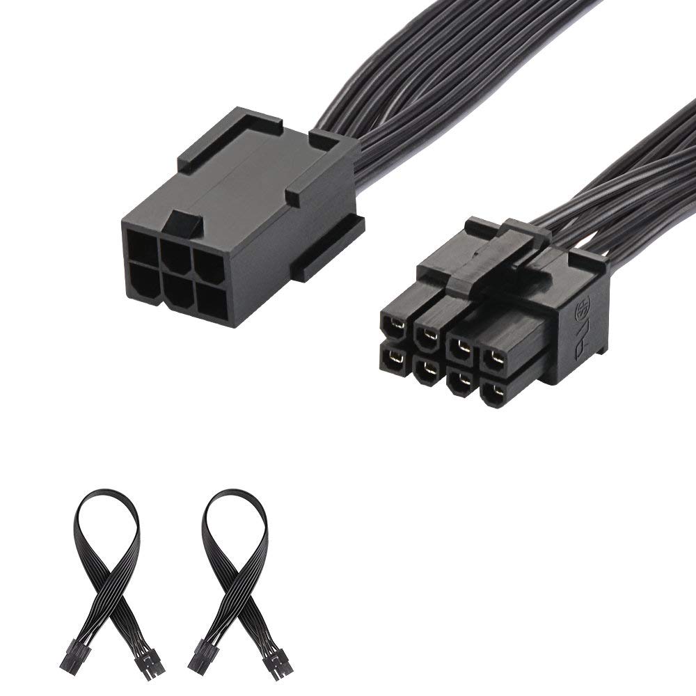 J&D PCIe 6 Pin to 8 Pin Power Adapter Cable, 2 Pack Philippines | Ubuy