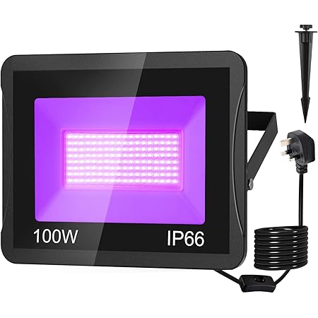 Everbeam 365nm 100W UV LED Black Light - High Performance LED Bulbs, IP66 Waterproof ...