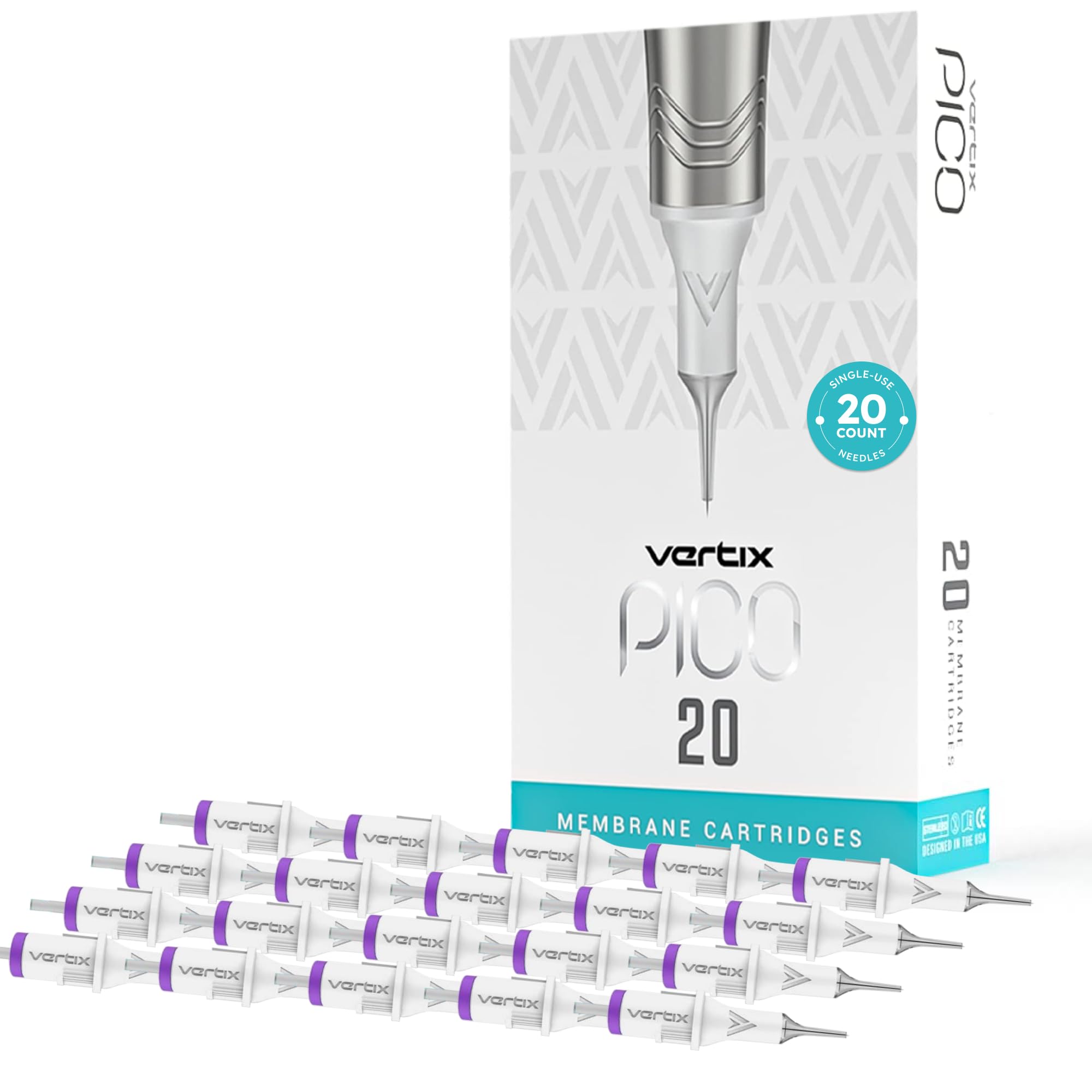 Snapklik.com : Vertix - Pico Membrane Tattoo Cartridge Needles - Medium ...