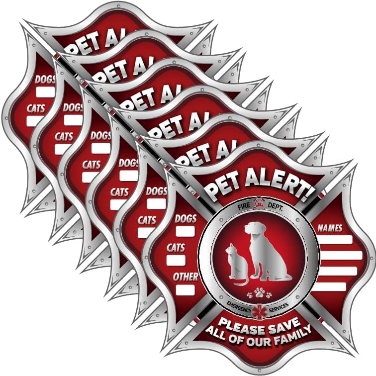 Amazon.com: IT'S A SKIN Pet Rescue Sticker Fire Safety - Window Sticker ...