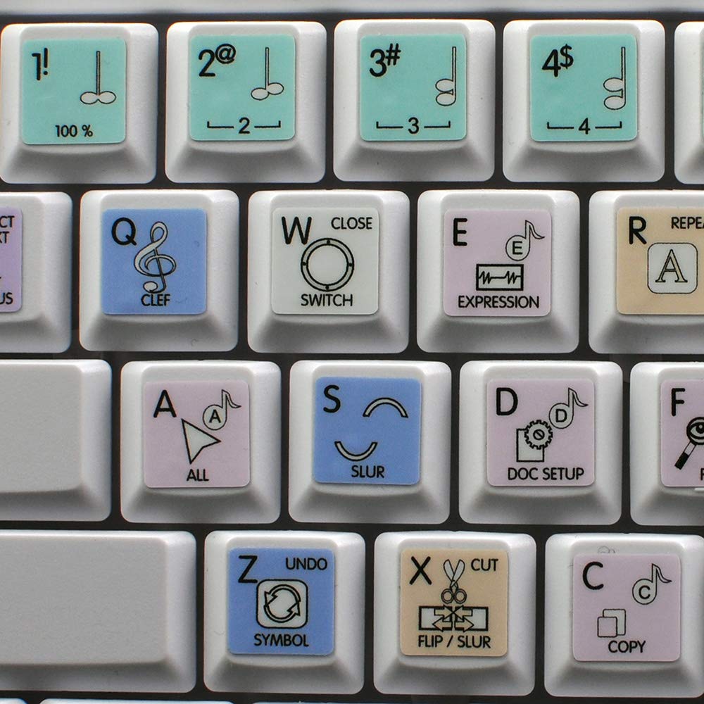 Amazon.com: 4Keyboard SIBELIUS Galaxy Series New Keyboard Labels Layout ...