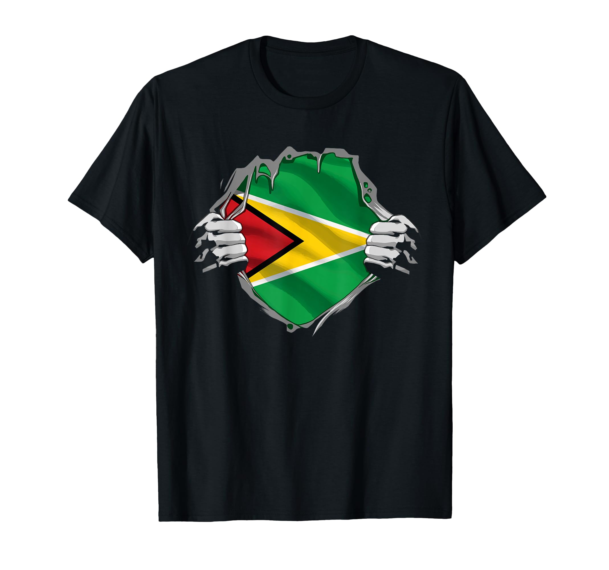 Amazon.com: Guyana Tshirt Super Guyanese Guyana Flag Shirt Roots ...