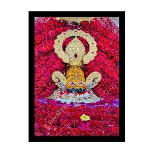 DivaFrames Khatu Shyam Ji Photo Frame, Shyam Baba Photo, Wooden Hindu God Wall Decor, Temple ...