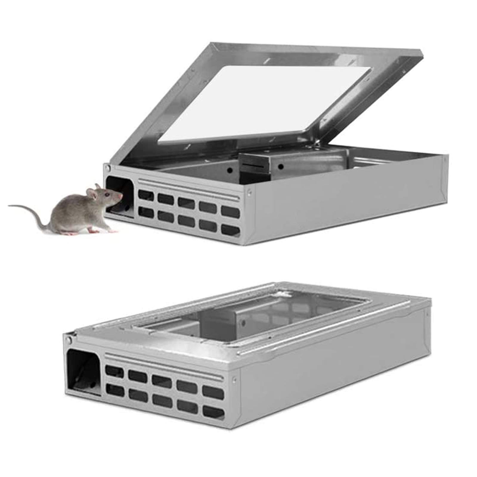 Live Multiple Mouse Trap New X Pest Hunting Mouse Cage Humane Plastic