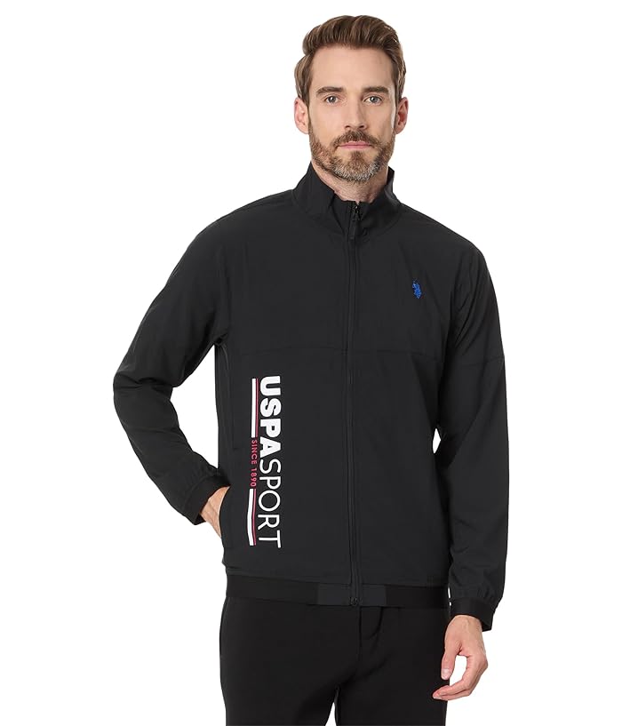 Men's U.S. POLO ASSN. USPA Stretch Woven USPA Sport Full Zip Jacket | 6pm