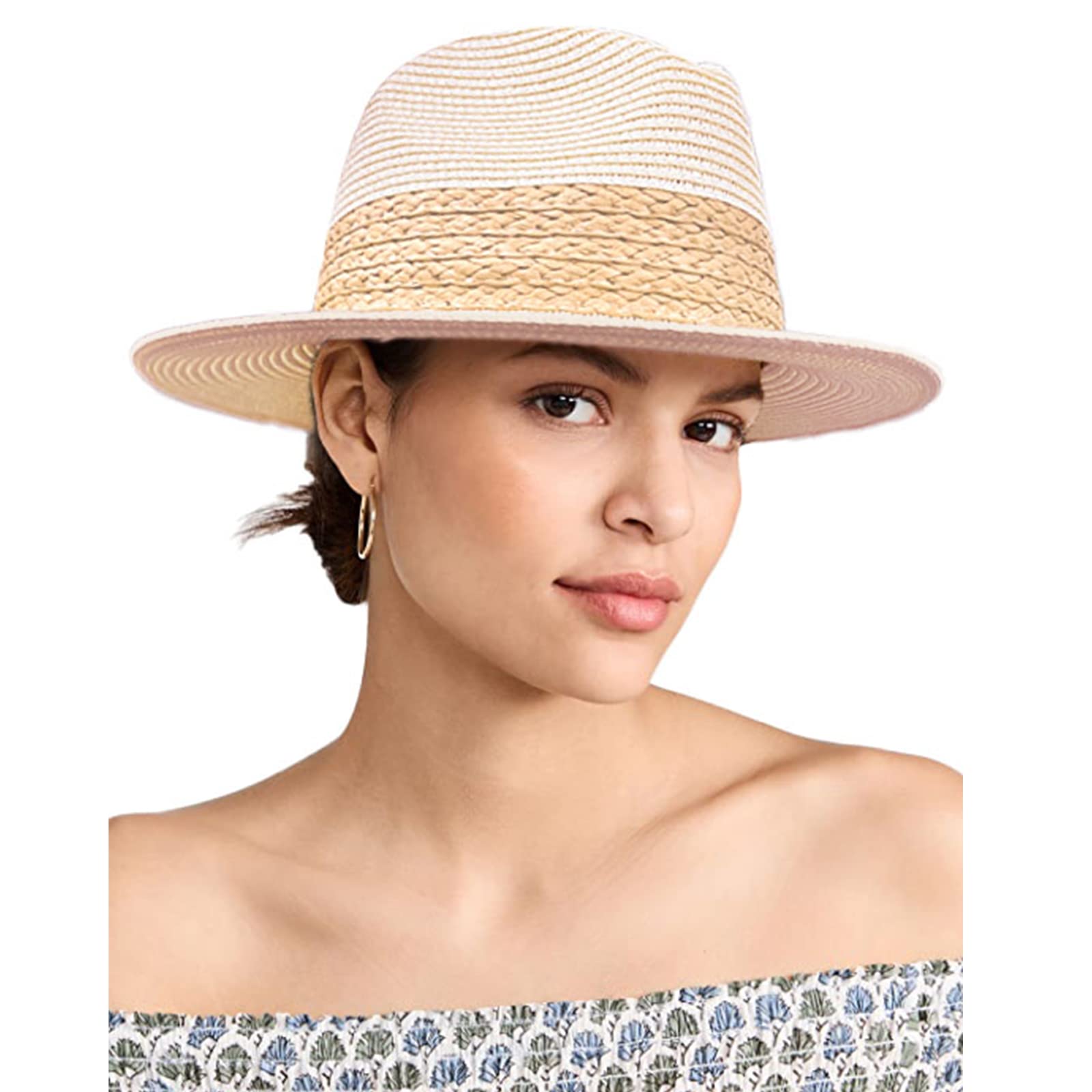Snapklik.com : Accsa Wide Brim Straw Sun Hats For Women Ladies Raffia ...