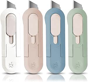 OneNine Retractable Letter Opener, 4 pcs Utility Knife Box Cutters, Box ...
