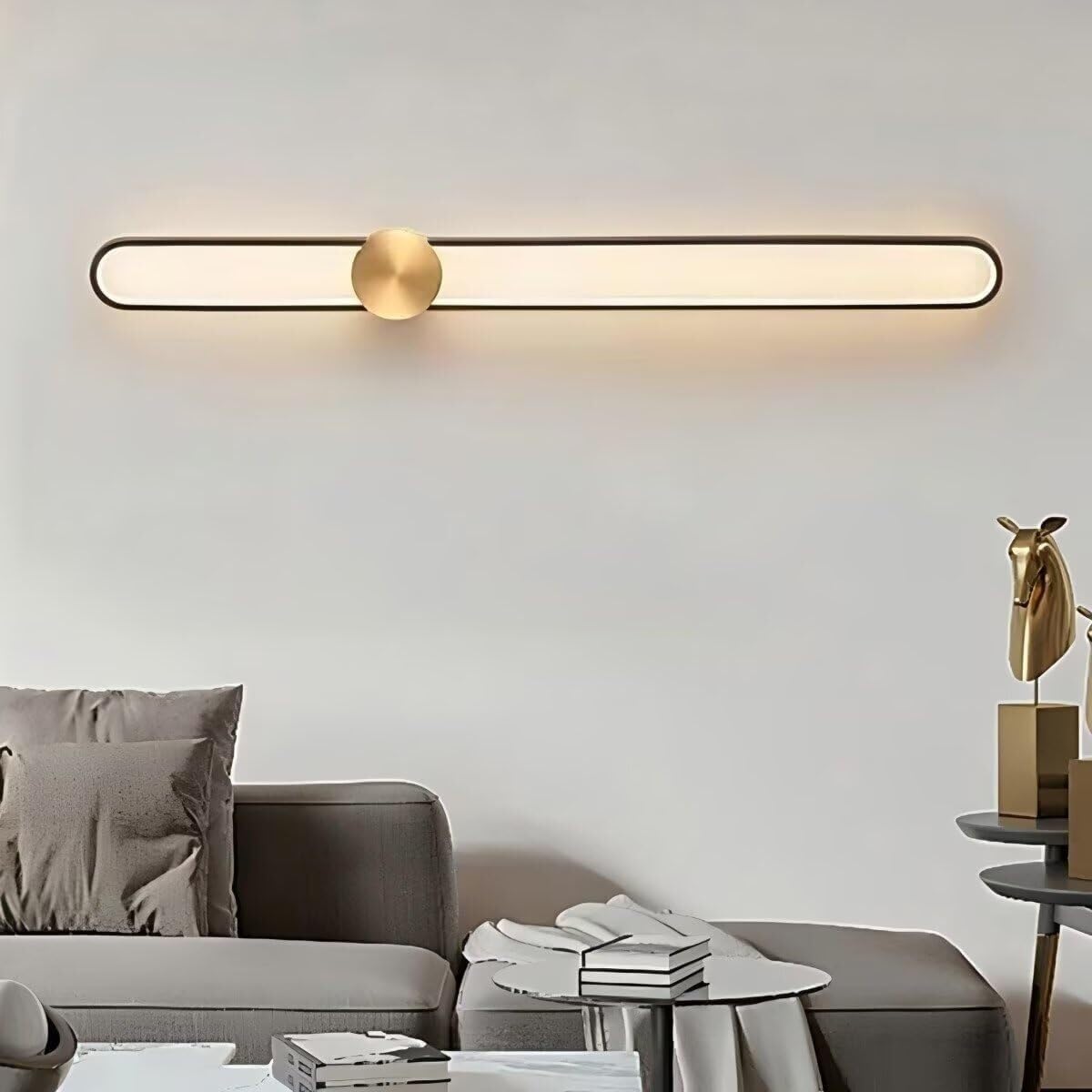 ROPCVAX Wall Light LED, Gold Ring Wall Lamp for Living Room Minimalist ...