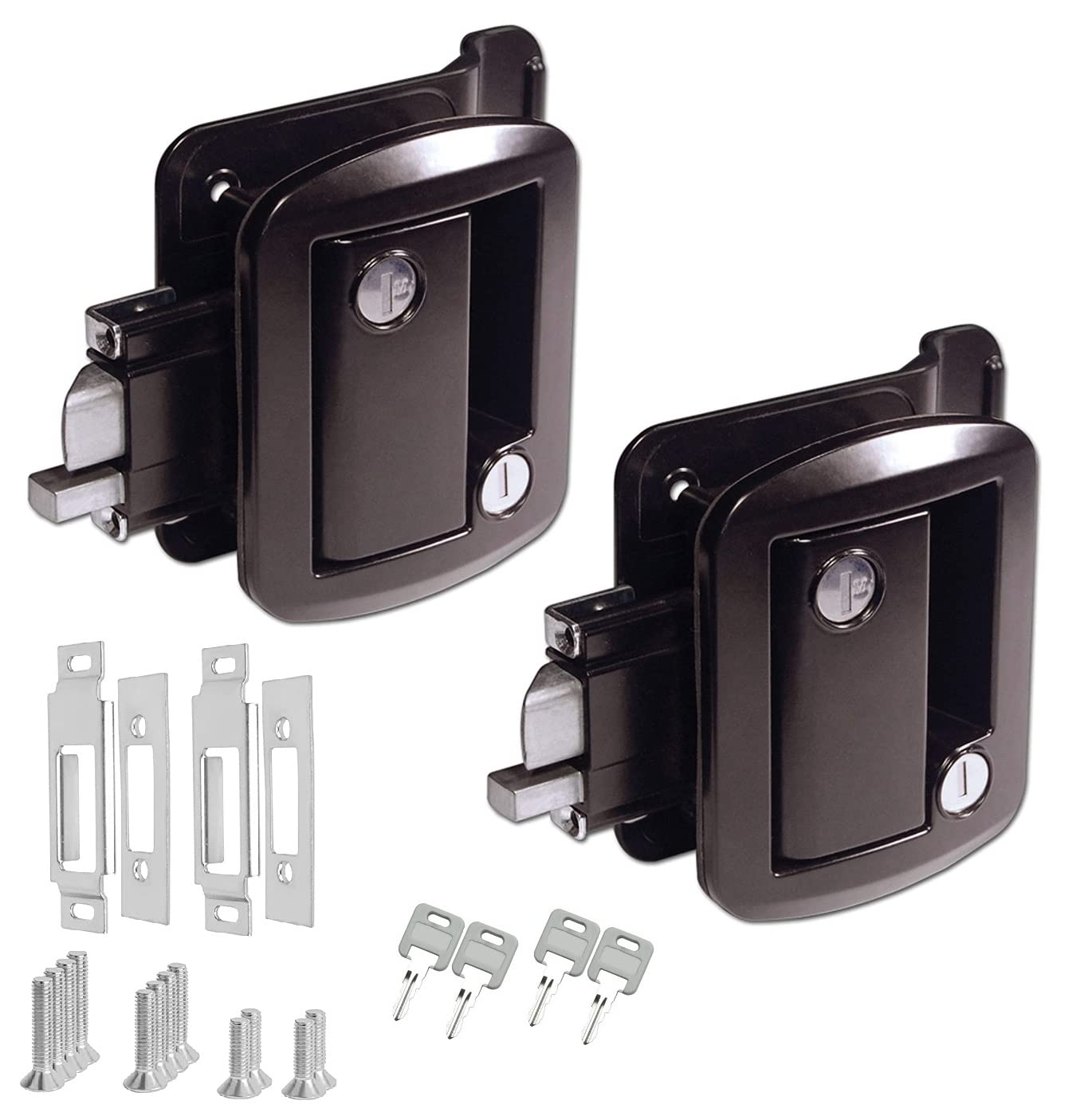 Amazon.com: Straight Trading 2 Pack Entry Door Locks with Matching Keys ...