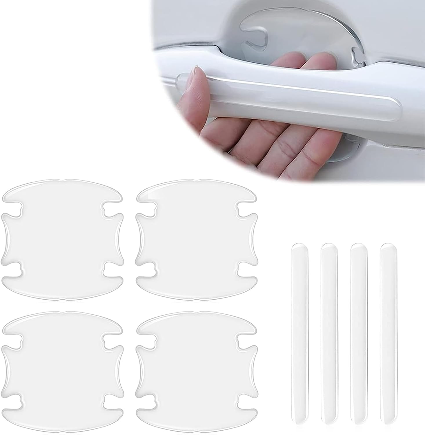 Amazon.com: Gunhunt 8 PCS Door Handle Protector Sticker - Transparent ...