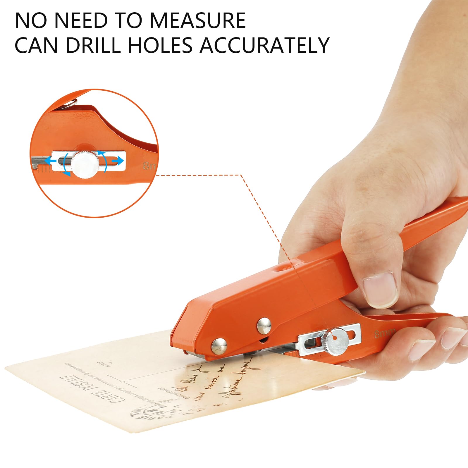 Snapklik.com : Single Hole Punch, 5/16 Inch Heavy Duty Hole Puncher ...