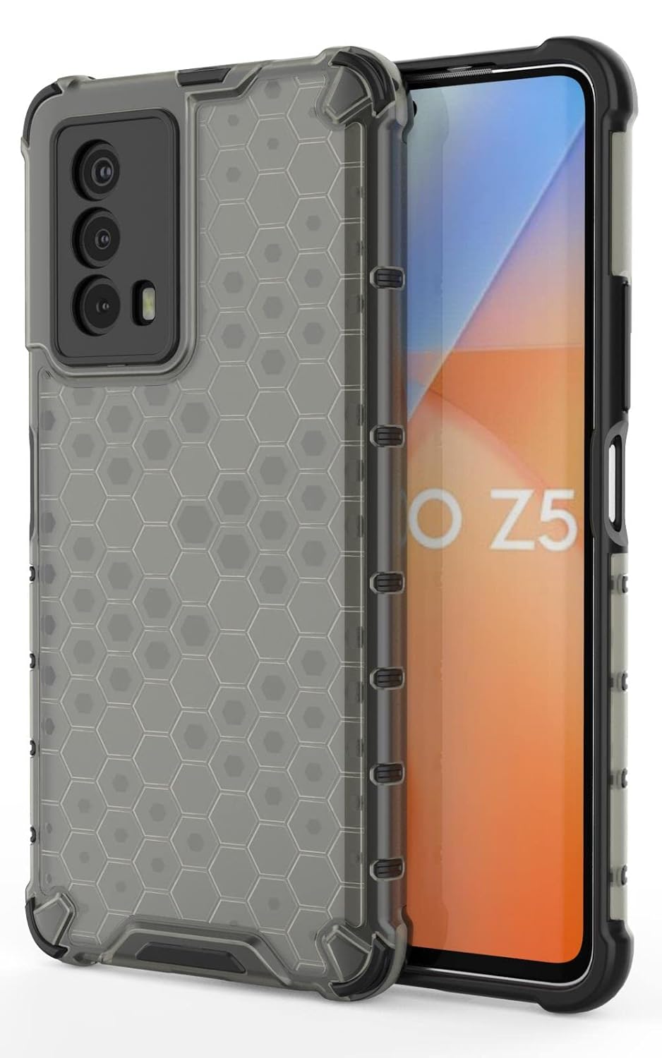 Gorilion Compatible For IQOO Z G Back Case Cover For IQOO Z G Silicon Carbonfibre
