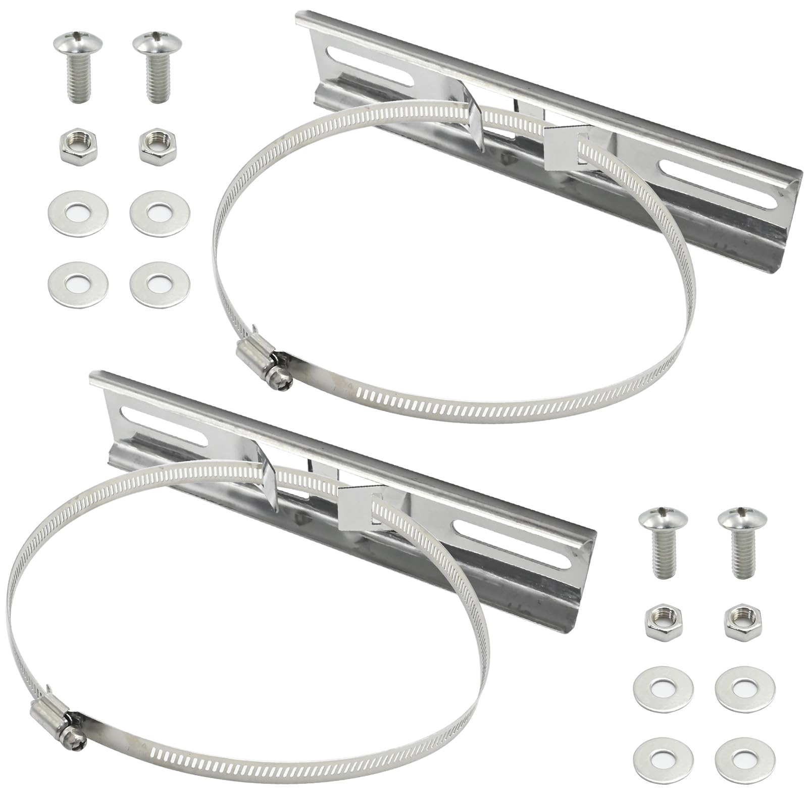 LIDSCURA 2Pcs Pole Mounting Kits, 304 Stainless Steel Brackets with ...